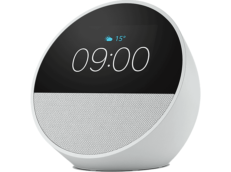 AMAZON Echo Spot (2024) with Smart Clock Alexa, White | MediaMarkt