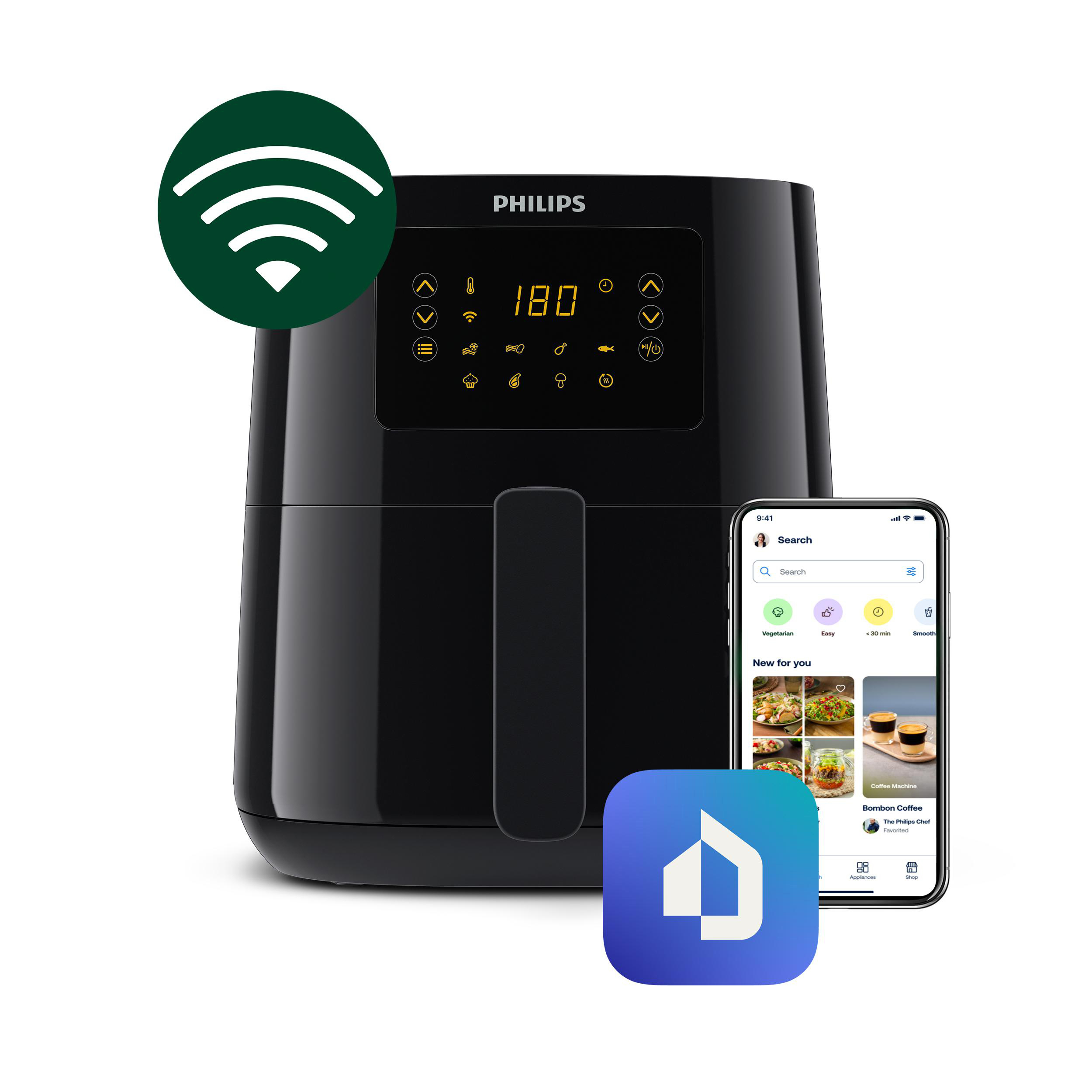 PHILIPS HD9255/90 Serie 5000 Connected Heißluftfritteuse bei MediaMarkt