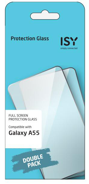 ISY IPG 2003-2.5D Doppelpack Displayschutz (für Samsung Galaxy A55 ...