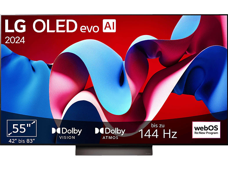 OLED evo TV LG OLED55C47LA OLED evo TV (Flat, 55 Zoll / 139 cm, OLED 4K ...