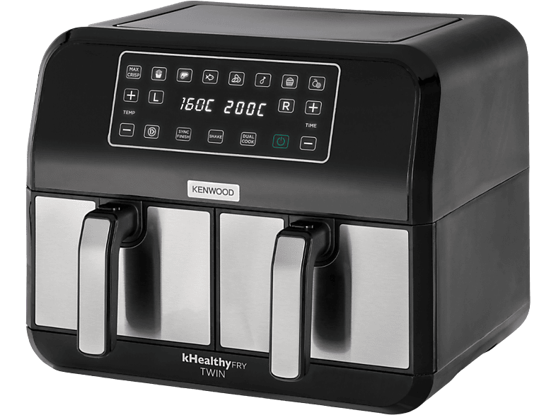 KENWOOD HFM20.000MB Healthy Twin Heißluftfritteuse mit 2 Körben 4 l ...