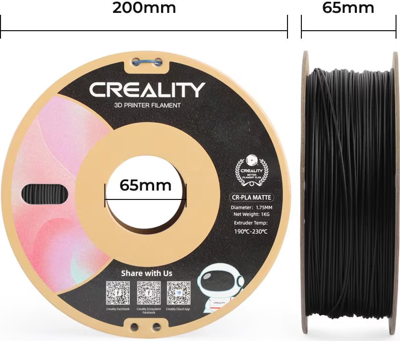 CREALITY CR-PLA Filaments 3D Noir mat | MediaMarkt