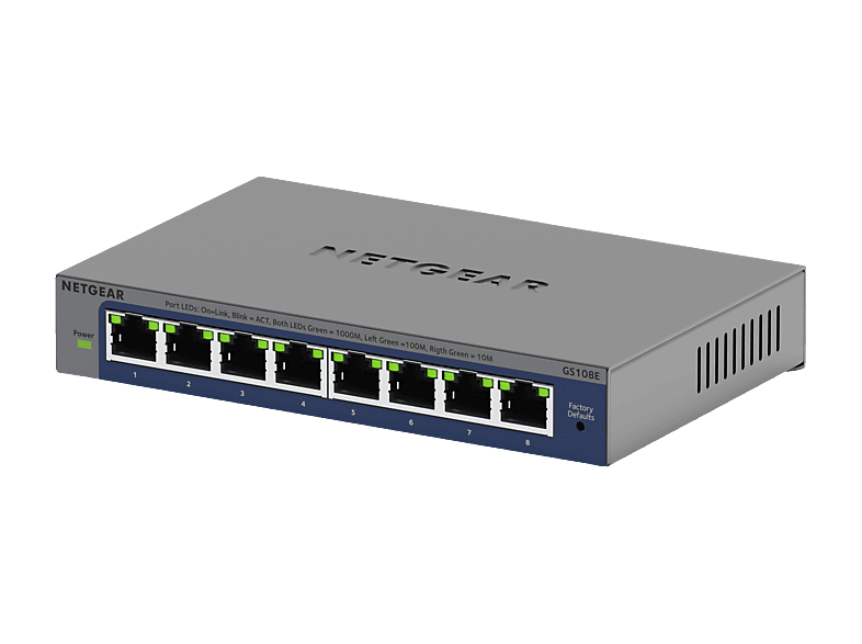 NETGEAR GS108E Gigabit-Ethernet-Unmanaged Switch | MediaMarkt