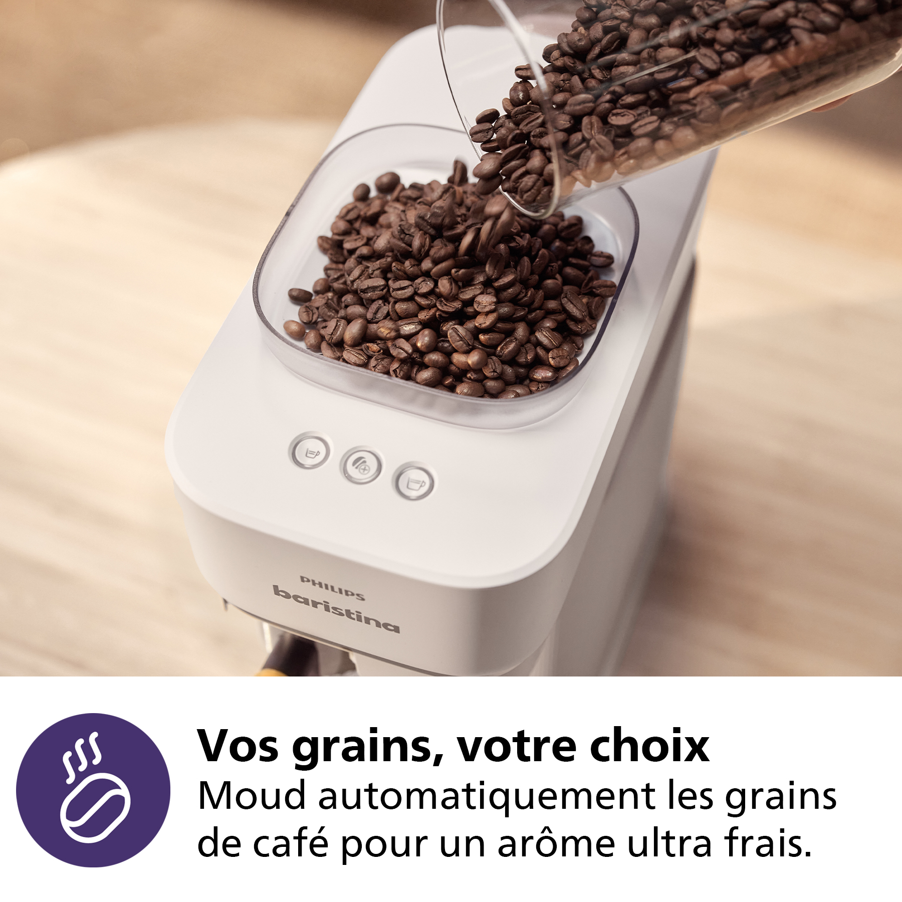 PHILIPS BAR300/00 Baristina White | Machine expresso semi-automatique