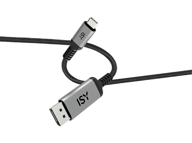 ISY IDP-4140 USB-C auf DisplayPort Kabel, Grau | MediaMarkt