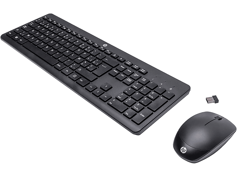 HP Draadloos toetsenbord AZERTY + Draadloze muis 230 Zwart (18H24AA#AC0)