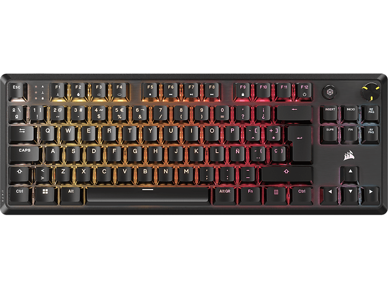 Teclado gaming | Corsair K70 CORE TKL, USB 3.0 Type-A, Negro