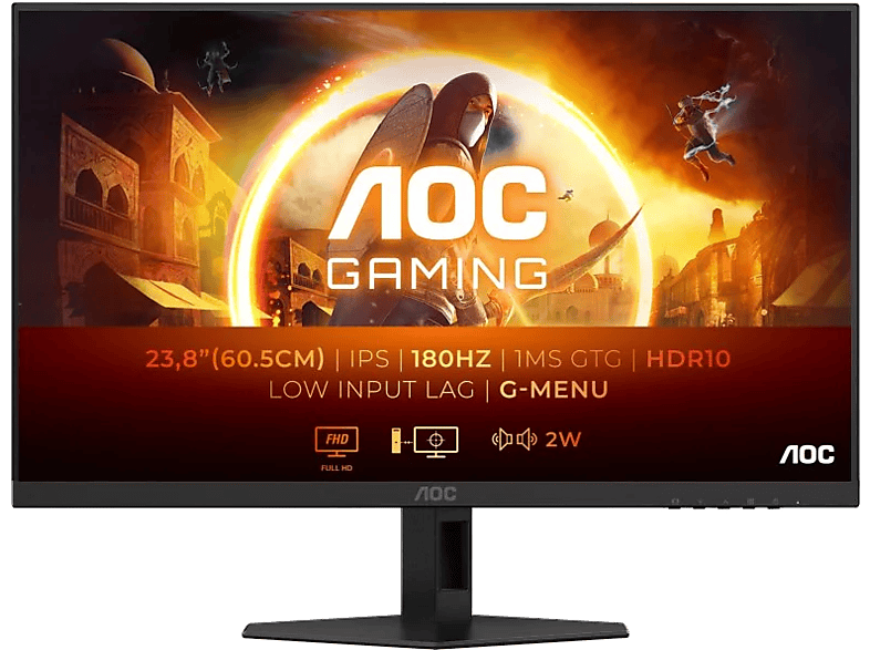 Monitor gaming | AOC 24G4XE, 24" Full HD, 180 Hz, 1 ms GtG, 0.5 ms MPRT, Fast IPS, G-SYNC ...