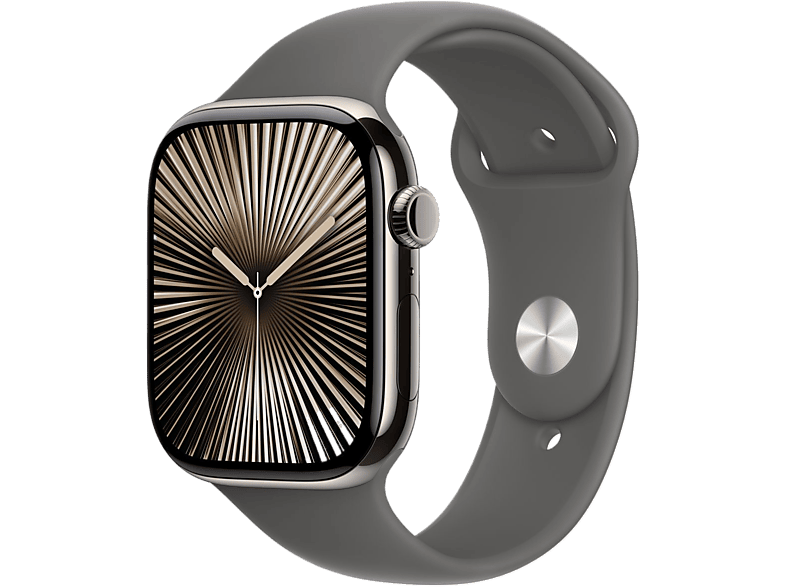 APPLE Watch S10 GPS + Cellular 42 mm Titanium Natural kast, Stone Grey ...