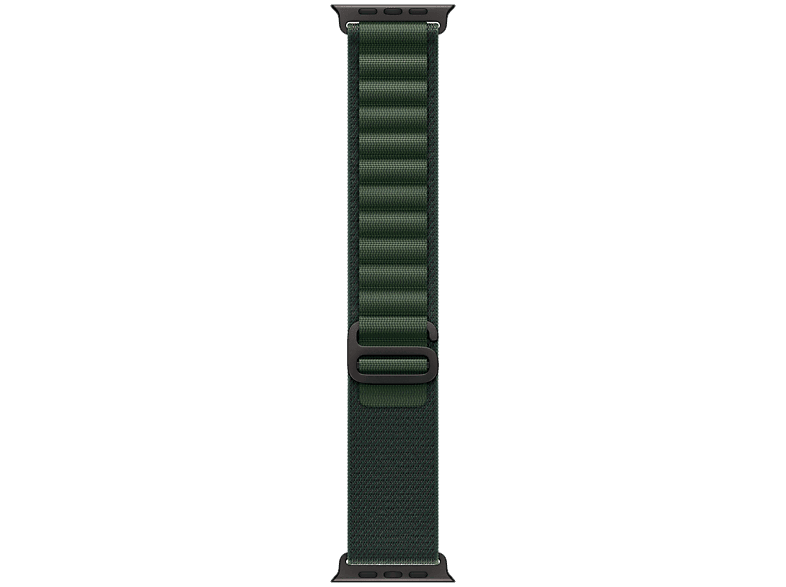 APPLE Alpine Loop 49 mm, Bracelet, Apple, Vert foncé/noir titane ...