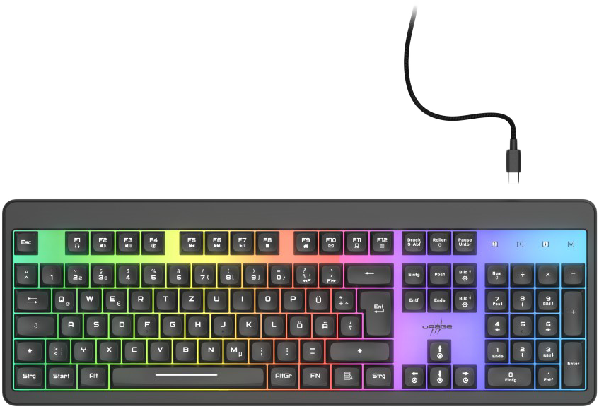 URAGE Exodus 215 Illuminated vezetékes billentyűzet, LED világítás ...