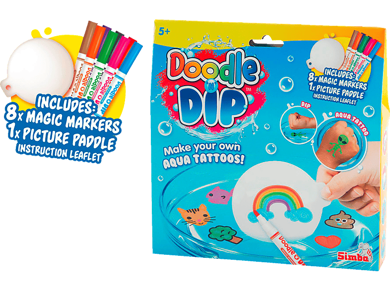 SIMBA TOYS 105953088 Doodle N Dip Spielset, Mehrfarbig Bastelzubehör ...