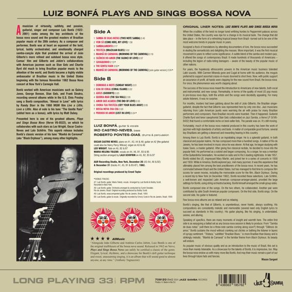 Luiz Bonfá | Luiz Bonfá - Plays and Sings Bossa Nova (Limited Edition ...