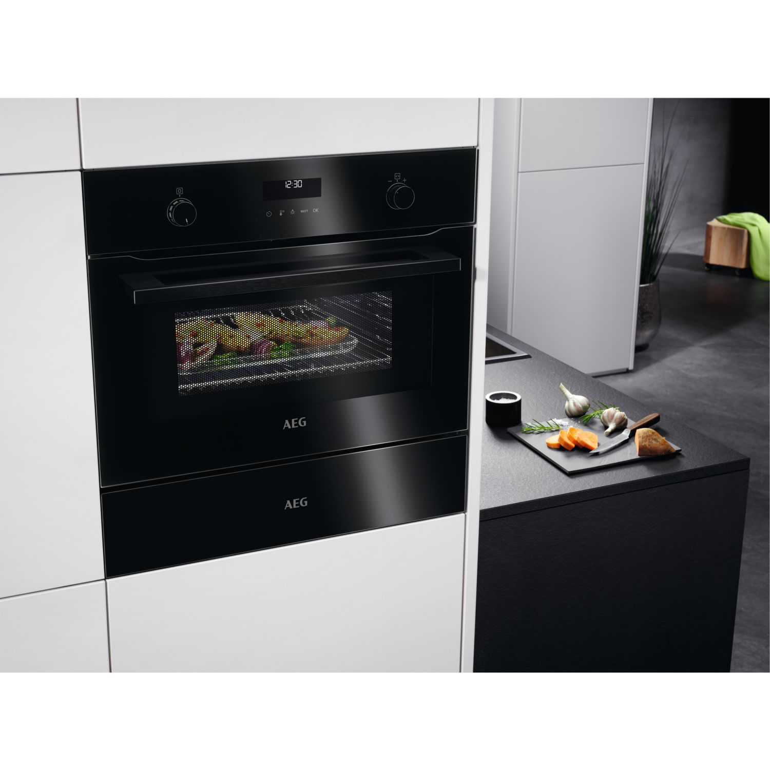 AEG KME565060B CombiQuick Inbouw oven | inhoud 43 l | MediaMarkt