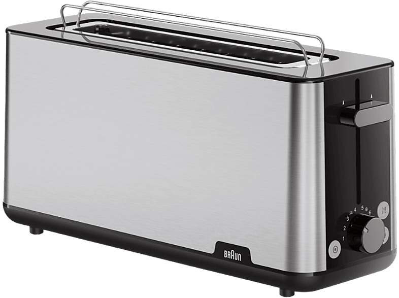 BRAUN HT 1610 Pure Shine Langschlitz Toaster (Schwarz, 1030 Watt ...