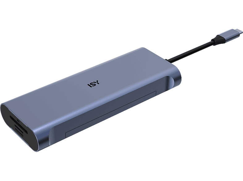 ISY IAD-1037 9-in-1-USB Hybrid Adapter, Silber | MediaMarkt