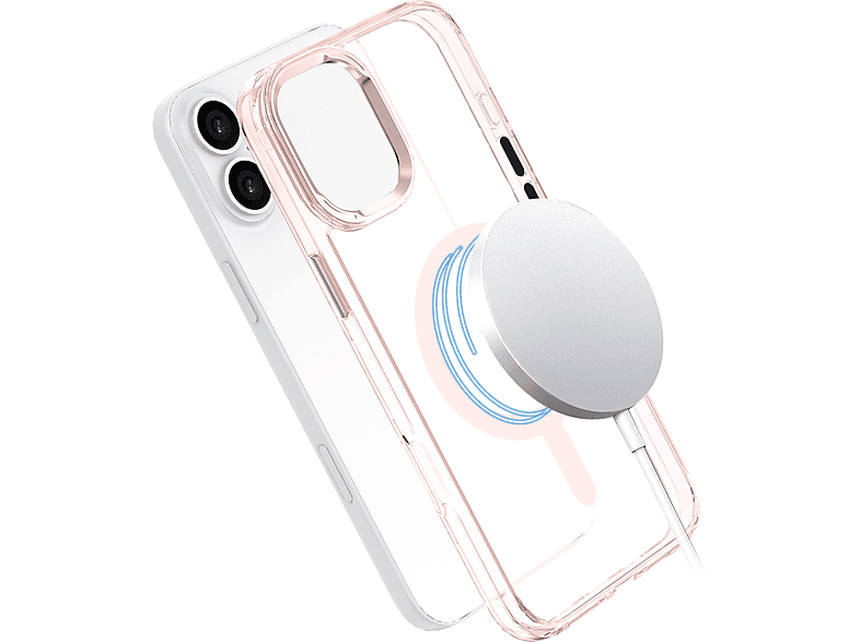 ISY ISC 1122 MagISY Backcover, für Apple iPhone 16, Clear Pink online ...