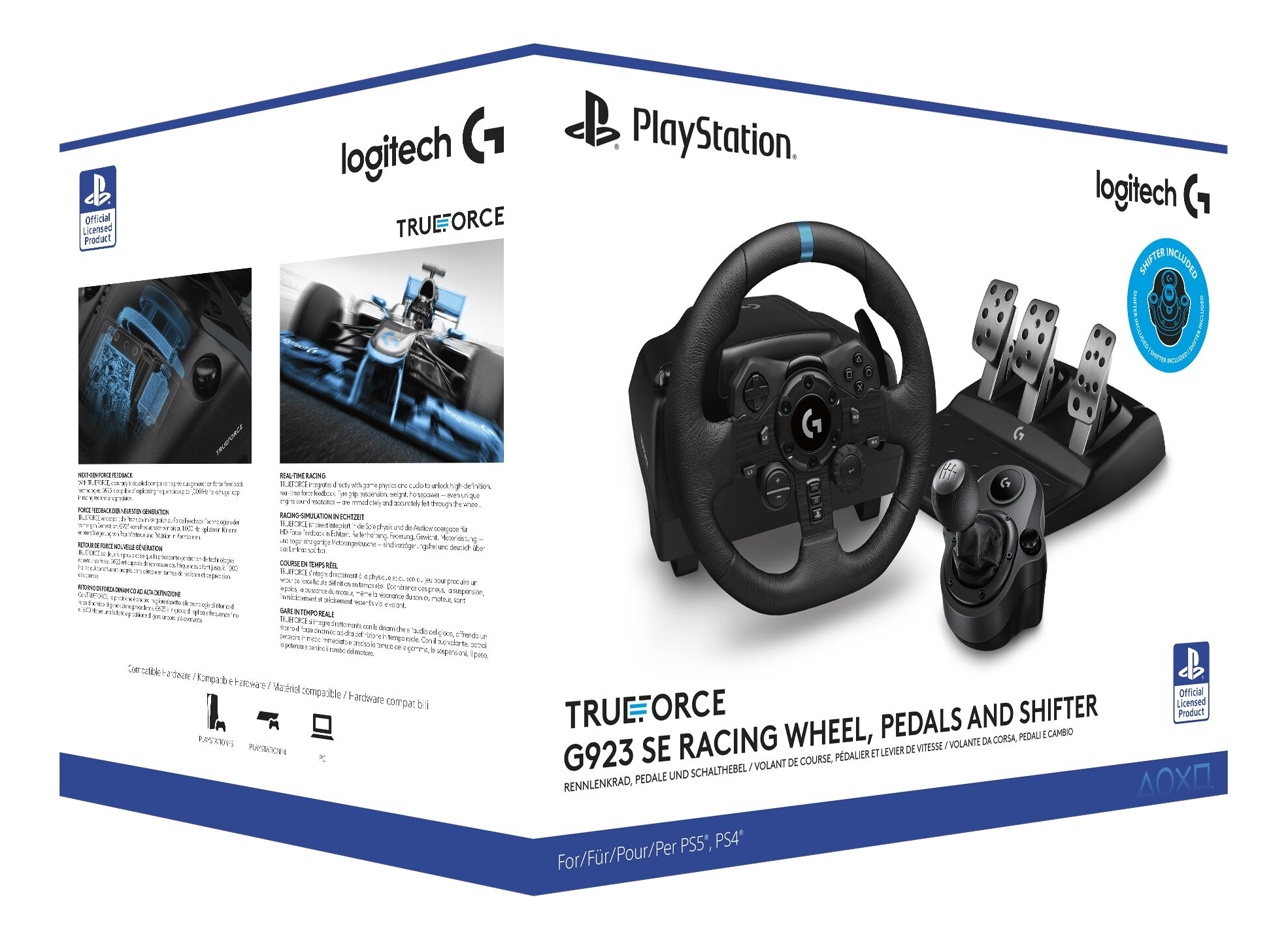 LOGITECH G923 SE, Rennlenkrad, Pedale und Schalthebel, Schwarz | MediaMarkt