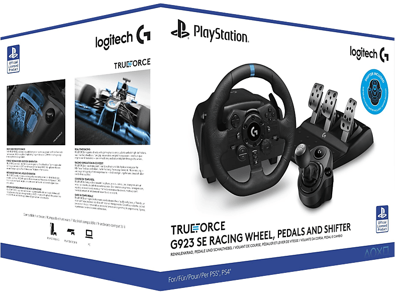LOGITECH G923 SE, Rennlenkrad, Pedale und Schalthebel, Schwarz | MediaMarkt