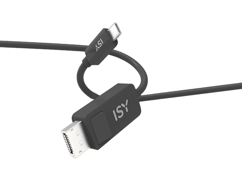 ISY IDP 4015 1.5M USB-C Display Port Kabel, Schwarz USB-C Display Port ...