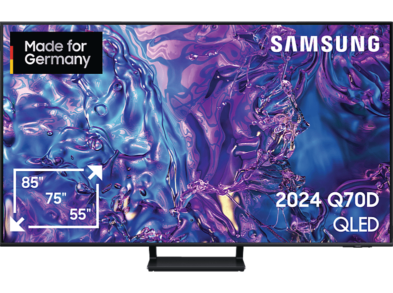 SAMSUNG GQ75Q70D QLED TV (Flat, 75 Zoll / 189 cm, UHD 4K, SMART TV ...