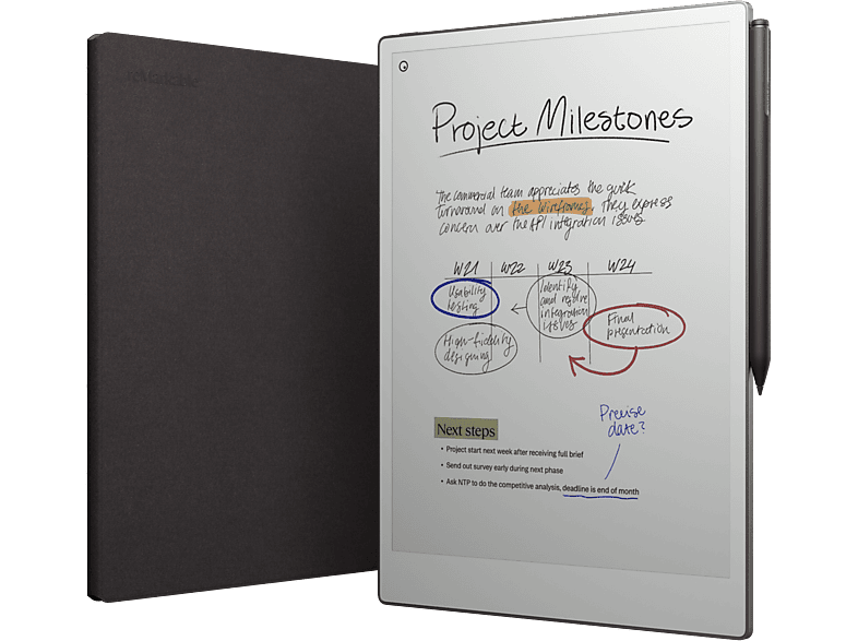 REMARKABLE Paper Pro + Marker Plus + Book Folio Pro Basalt E-ink-tablet ...