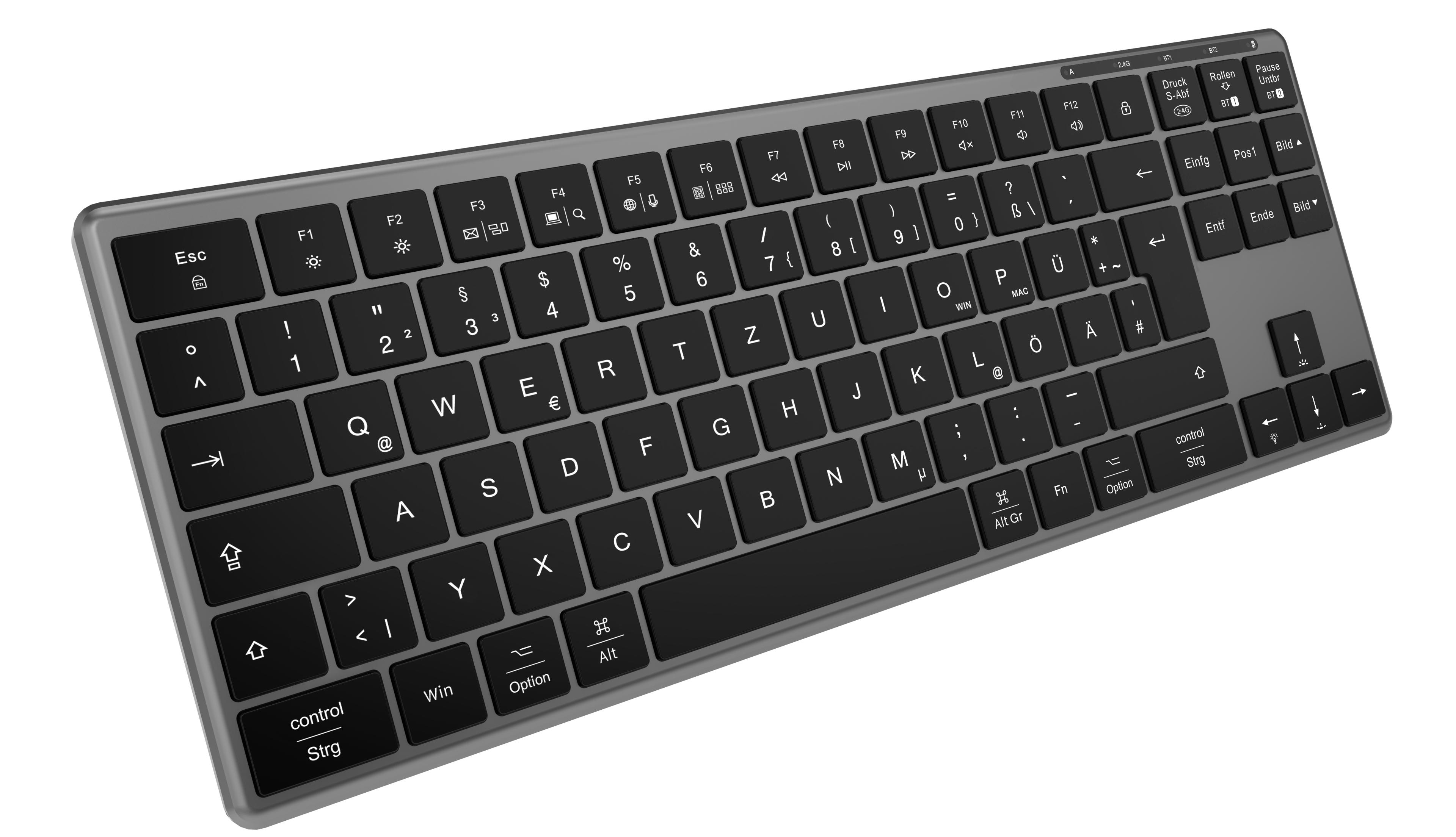 ISY IKE-7100, Tastatur, Scissor, kabellos, Grau Tastatur | MediaMarkt