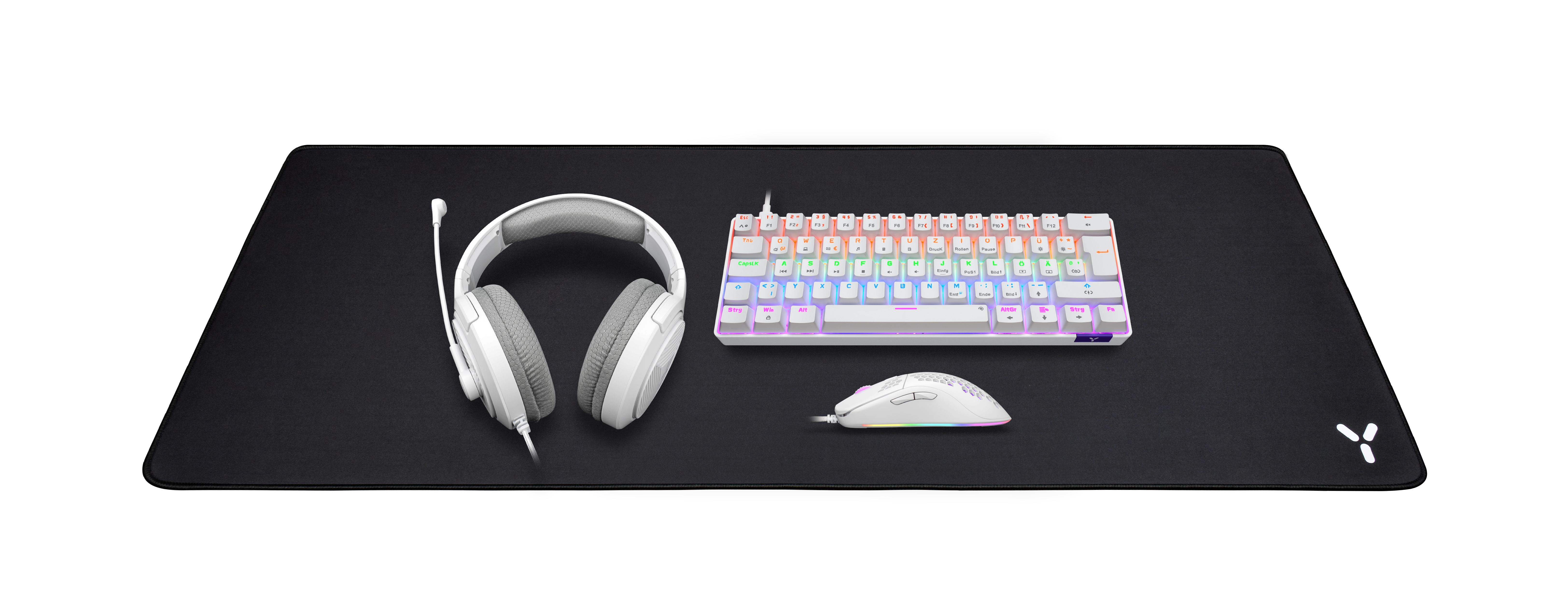 ISY IGB-2000, 4-in-1 Gaming Set, Mechanisch, kabelgebunden, Weiß 4-in-1 ...