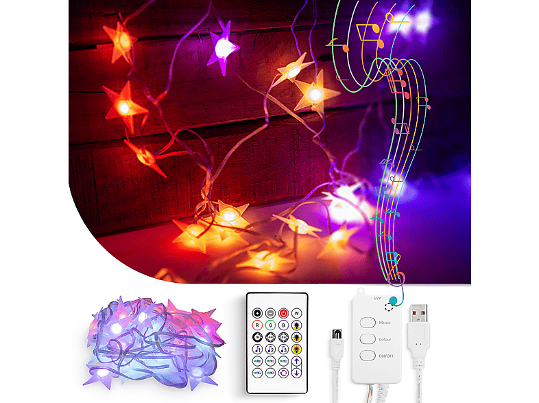 Phenom Okos Fényfüzér Csillag Rgb Led 5 M 58385 Mediamarkt