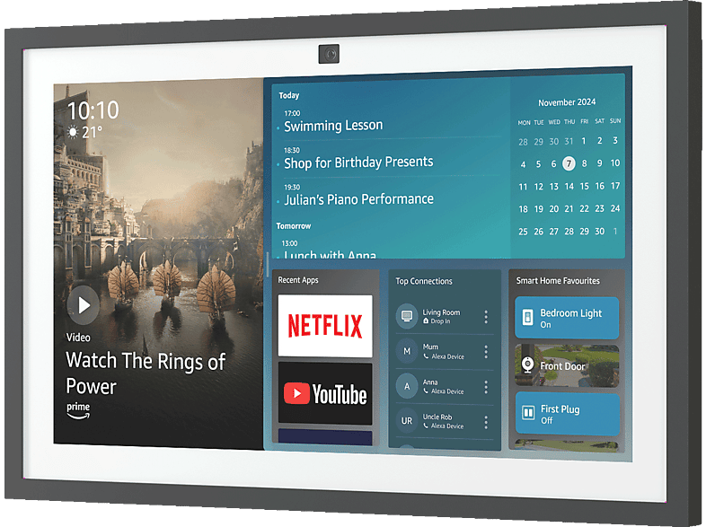 AMAZON Echo Show 15 (2024) 15.6 Zoll Smart-Display mit integriertem Fire TV und Alexa ...