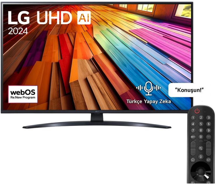 LG 43UT81006LA 4K Ultra HD 43" 109 Ekran Uydu Alıcılı webOS24 Smart LED ...