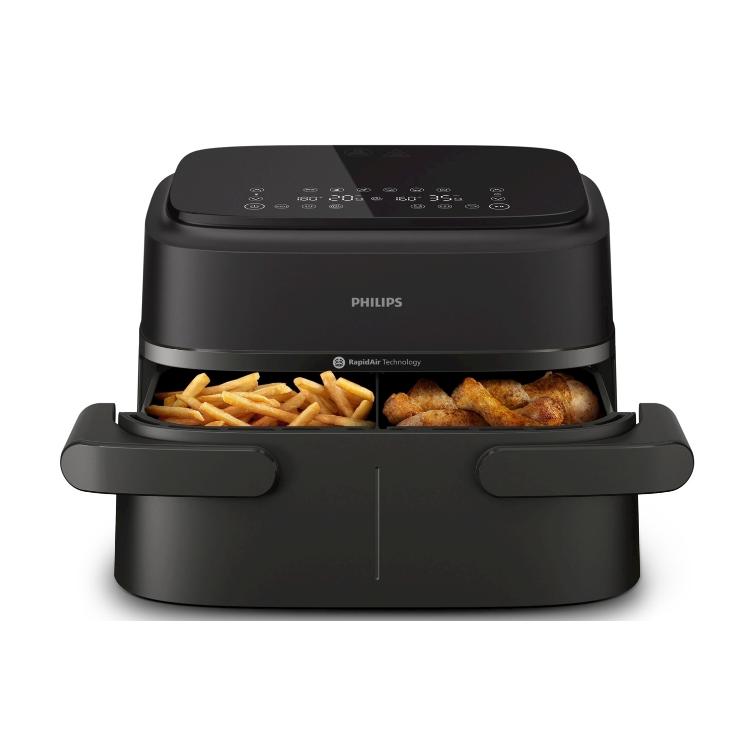 FRIGGITRICE AD ARIA PHILIPS Airfryer Serie 1000 doppio cestello 7.1L ...
