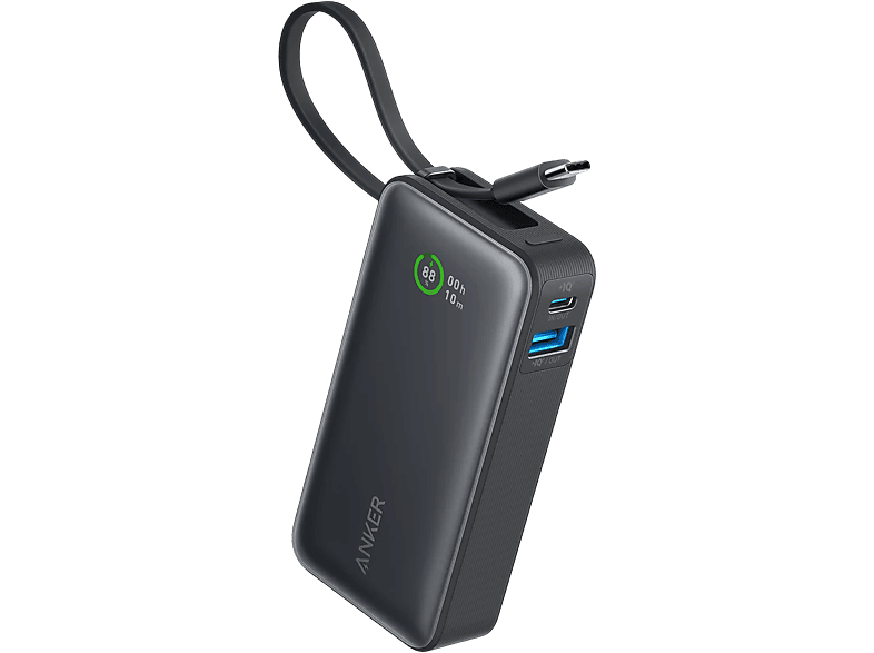 ANKER Nano 10000 mAh 30W Dahili USB-C Taşınabilir Şarj Cihazı Siyah ...