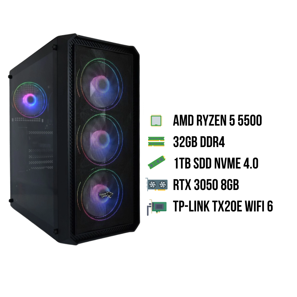 EXTREMEGAMER Gaming PC CLASSIC LEVEL 1 AMD Ryzen 5 5500 | GeForce RTX ...
