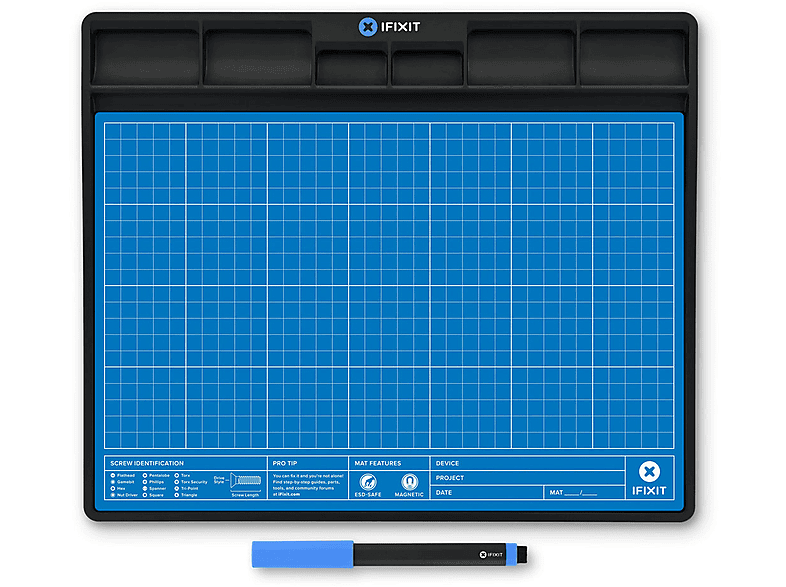 IFIXIT FixMat, Magnetmatte rutschfest, 30x25 cm, Blau | MediaMarkt