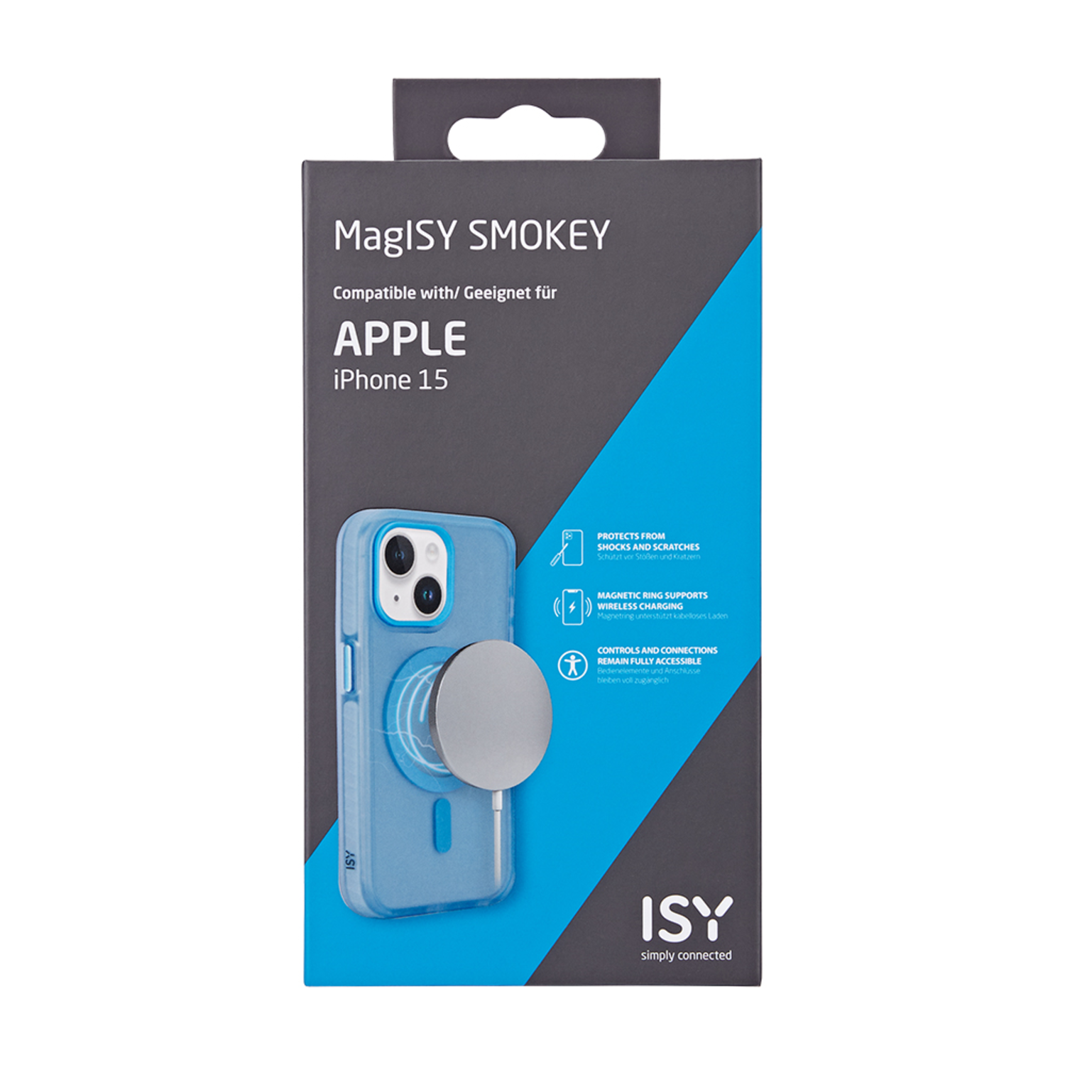 ISY ISC-2447 MagISY Cover voor Apple iPhone 15 Smokey Blue kopen? | MediaMarkt