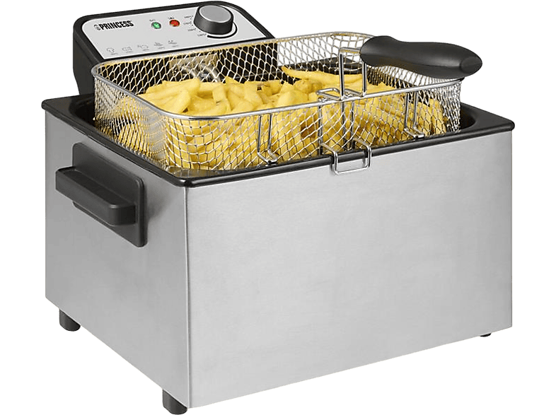 PRINCESS 01.184090.01.001 Fritteuse (5 l, 3270 Watt, Silber) | MediaMarkt