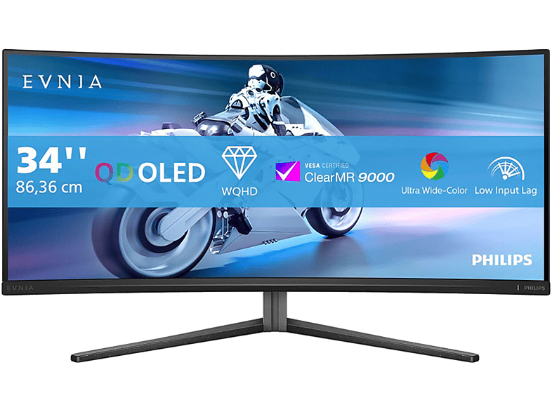 PHILIPS Evnia 34M2C6500/00 34'' Ívelt UWQHD 175 Hz 21:9 FreeSync OLED ...