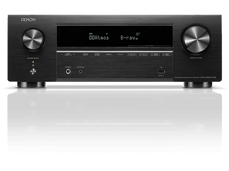 DENON AVR-X1800H DAB | 7.2 Kanal 175W 8K AV-Receiver mit HEOS® Built-in und DAB+, Schwarz online ...
