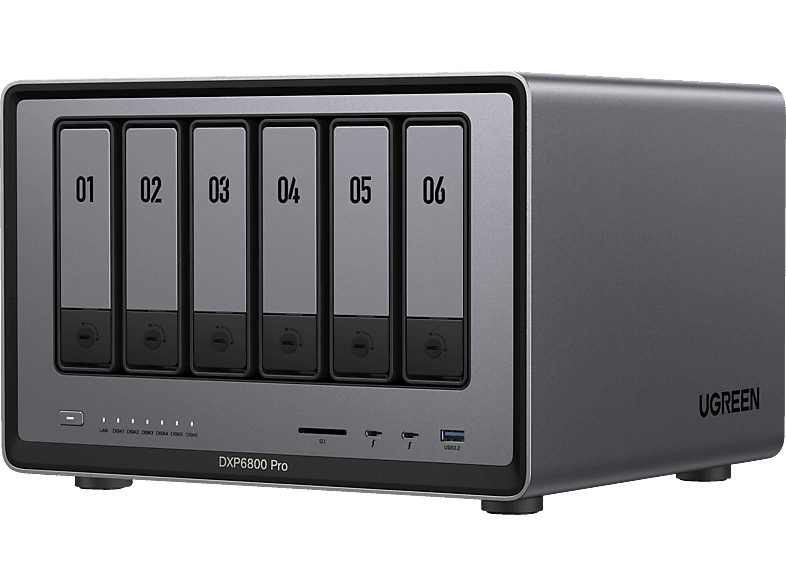 UGREEN NASync DXP6800 Pro NAS (Diskless) 2,5 Zoll Anzahl ...