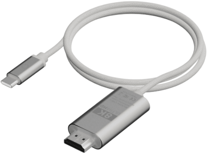 LINQ Câble HDMI Pro USB-C 2m 622805 8K-60Hz Gris | MediaMarkt