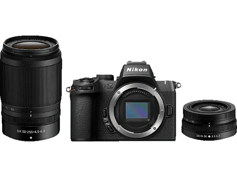 NIKON Z50II Kit Systemkamera mit Objektiv 16-50 mm, 50-250 mm, 8 cm Display Touchscreen, WLAN ...