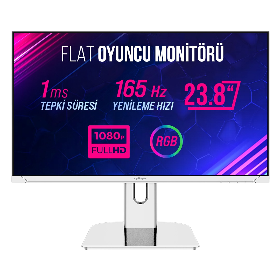 WARP WP24-W 23.8 inç 165Hz 1 ms(MPRT) G-Sync / FreeSync / RGB Oyuncu ...