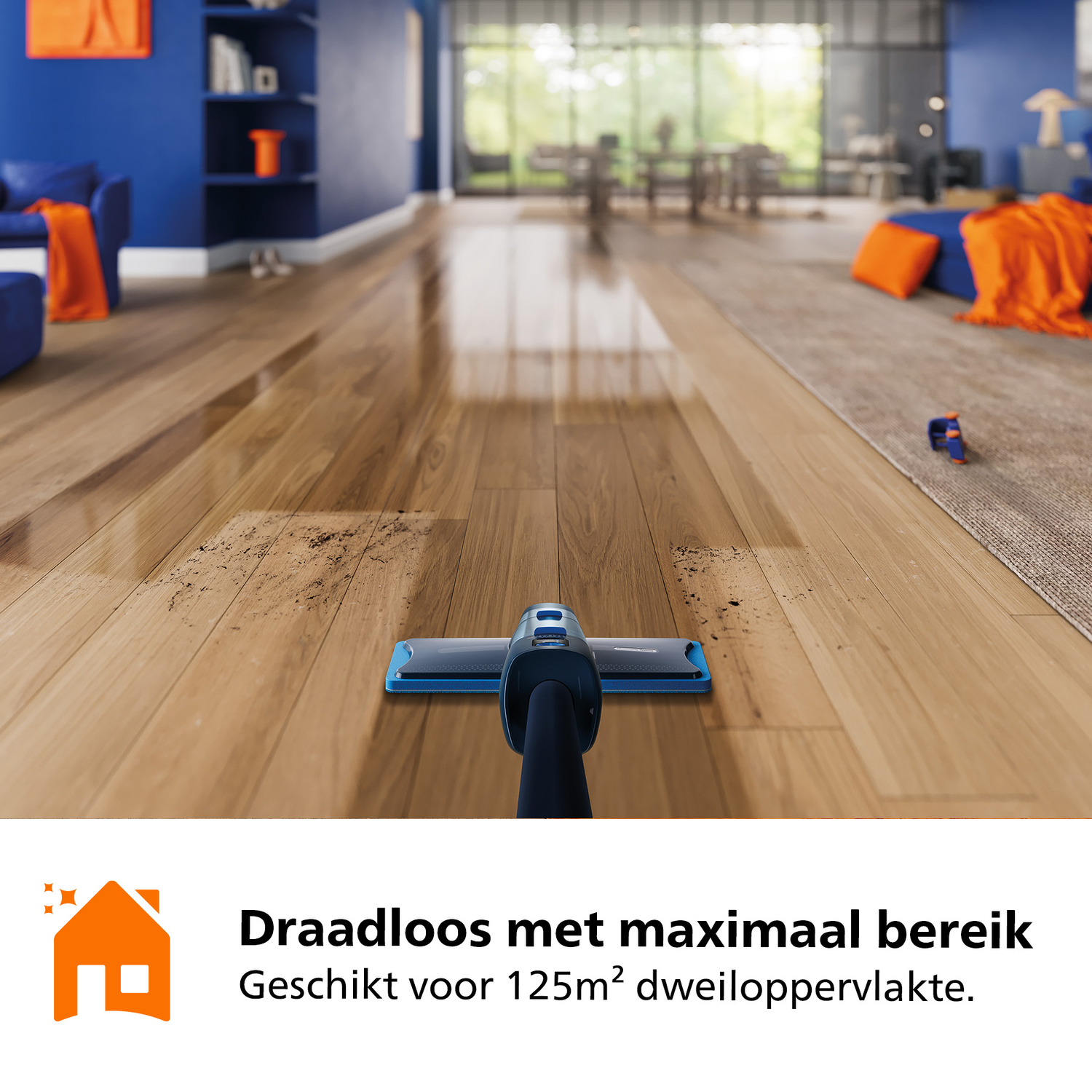 PHILIPS OneUp XV5113/01 Elektrische dweil Blauw kopen? | MediaMarkt