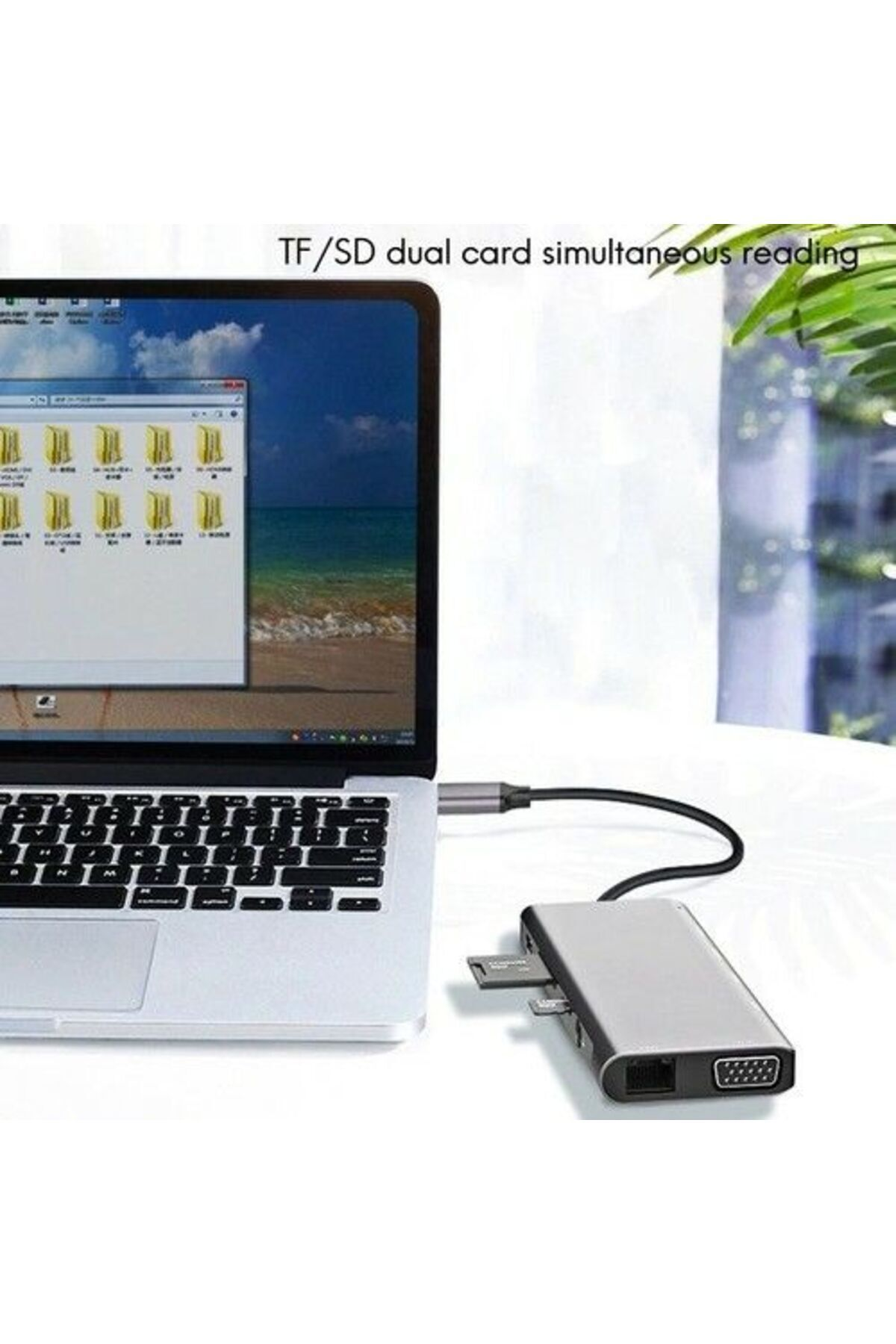 DAYTONA FC09 Type-C To 3*USB3.0 4K 1080P HDMI VGA RJ45 Pd Aux Sd Tf ...