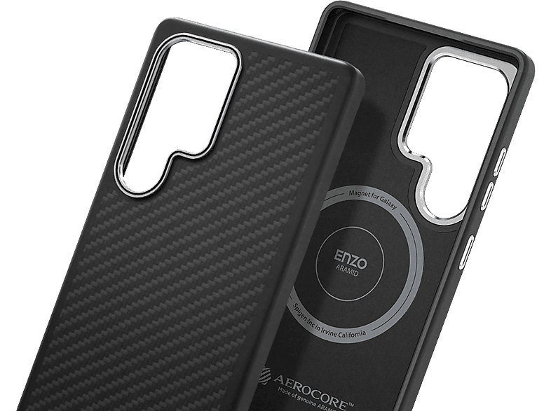 SAMSUNG Galaxy S25 Ultra Aramid ütésálló tok, fekete-ezüst (GP ...