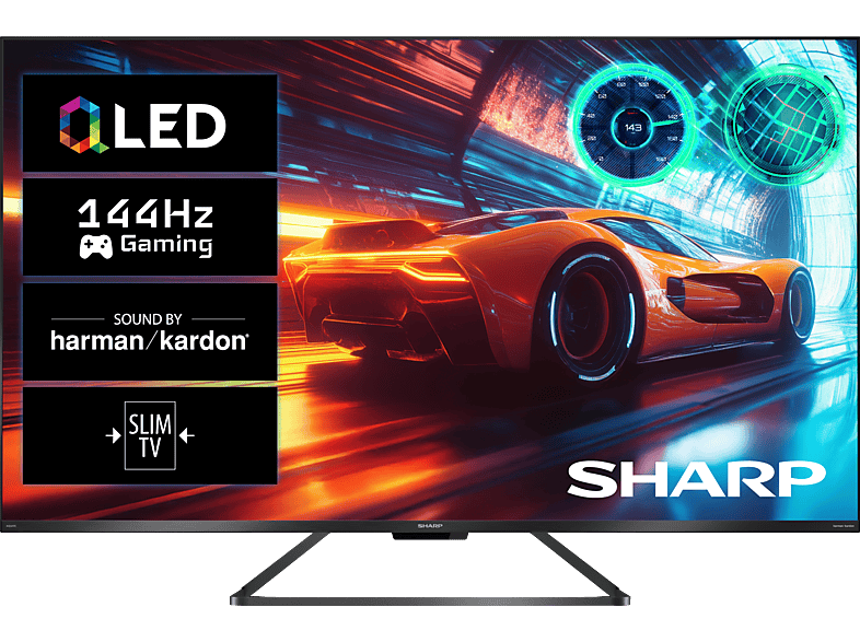 Telewizor QLED SHARP 50GR8465E 50" 4K 144Hz Google TV Quantum Dot | MediaMarkt