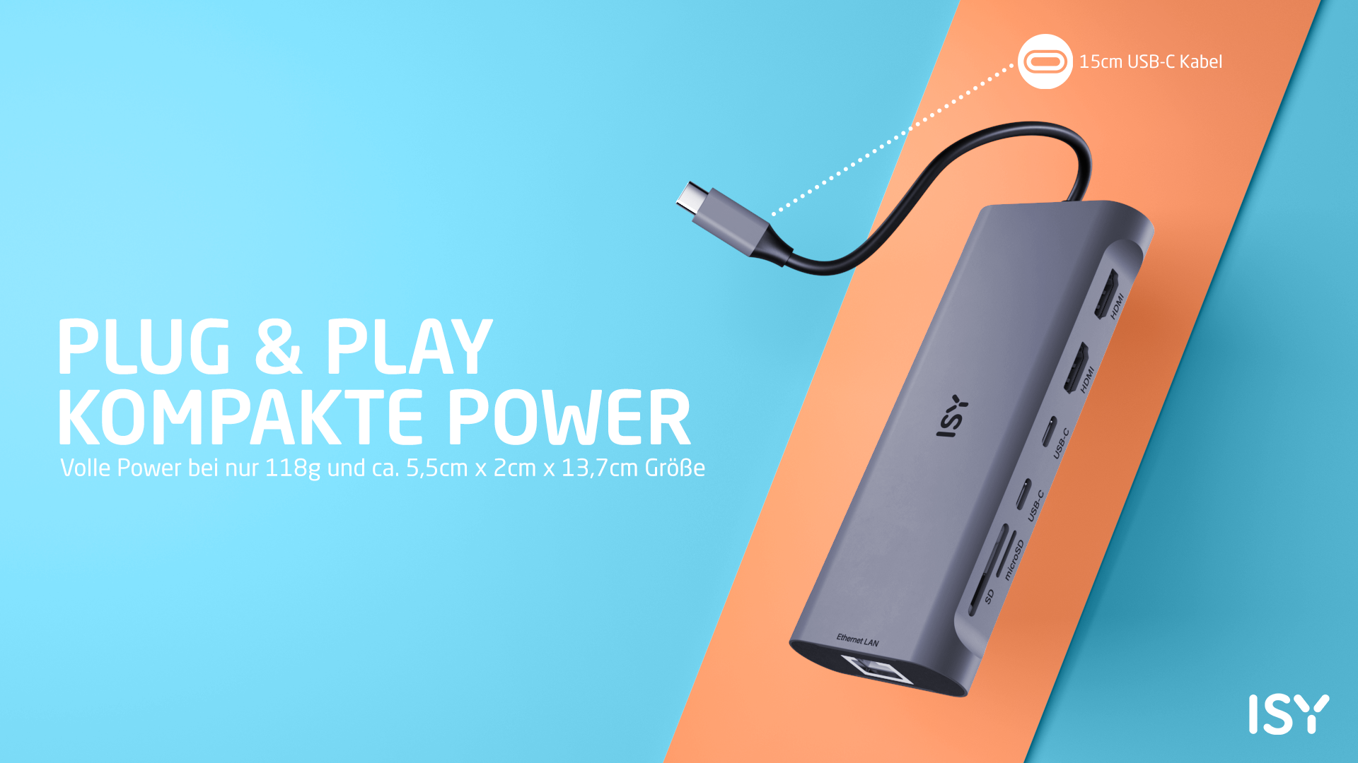 ISY IAD 1030 12-in-1 USB-C Multiport Adapter bei MediaMarkt