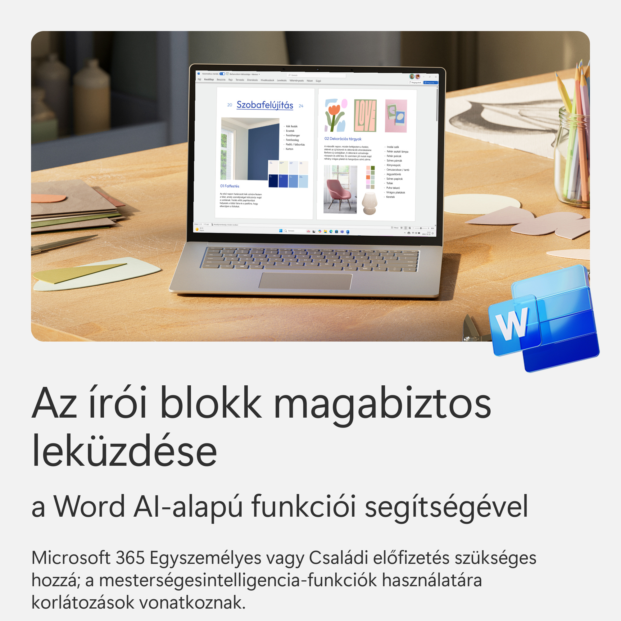 Microsoft 365 Egyszemélyes verzió (1 felhasználó, 1 év) (Multiplatform ...