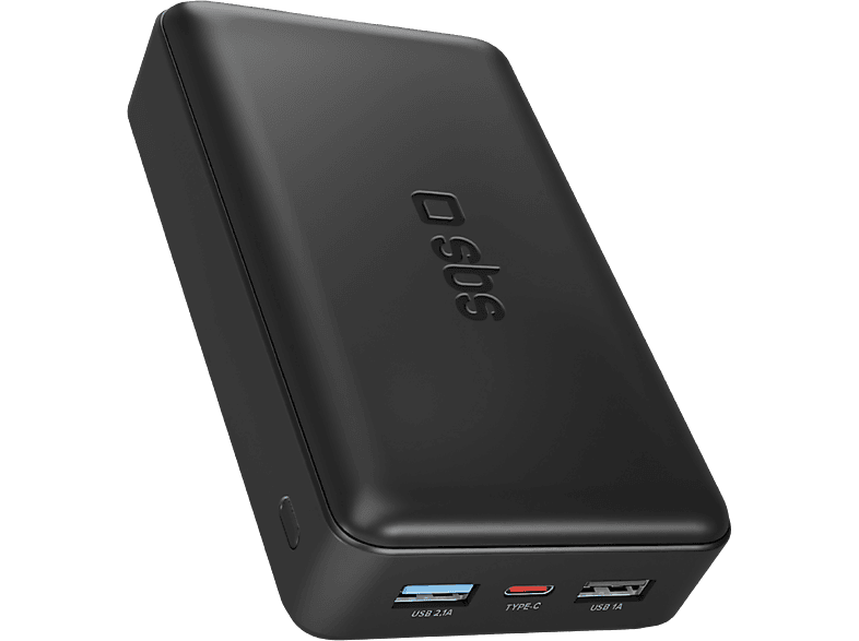 SBS 2xUSB-A & 1xUSB-C 20000mAh 10W Powerbank Zwart kopen? | MediaMarkt